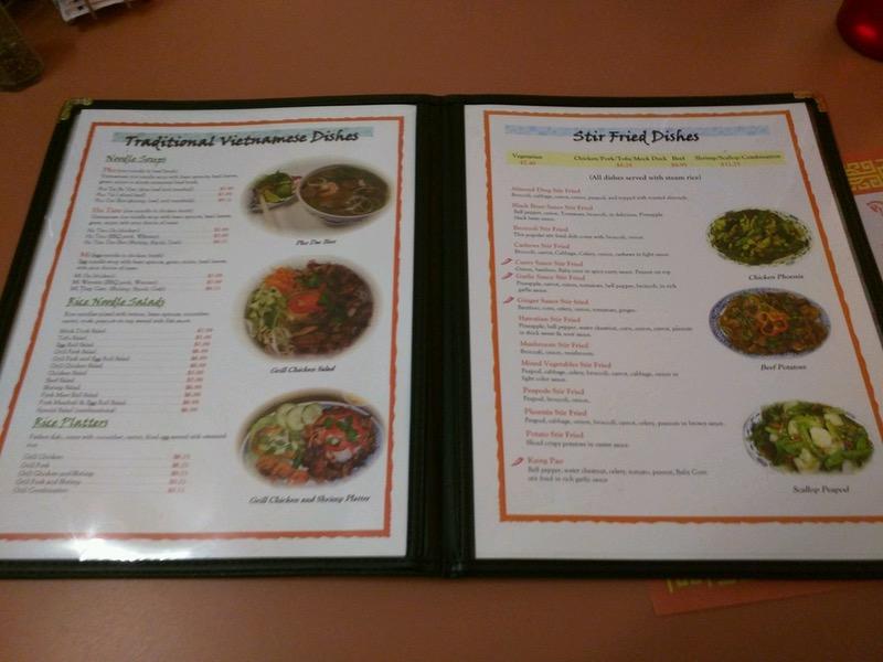 Menu at Vina Restaurant, Saint Paul