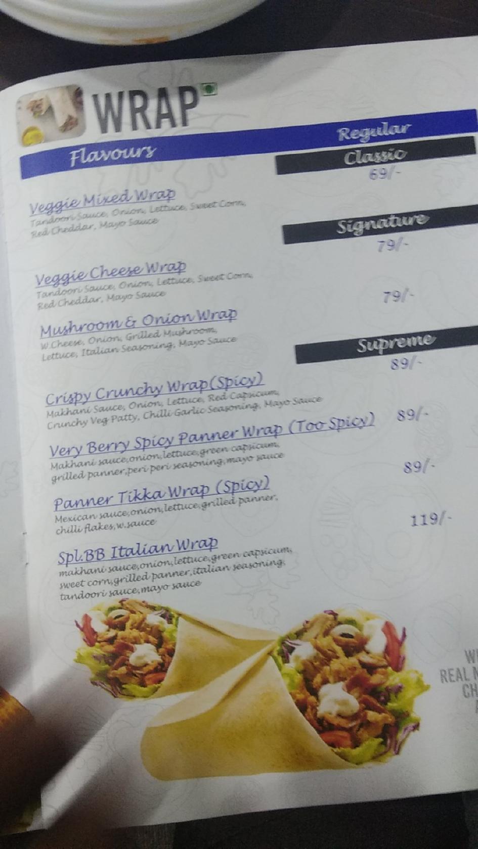 Menu at Blue Berry Restaurant, Chennai, AM Towers