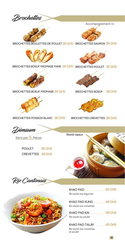 Menu at L'asiatique | Sushi Wok Thaï restaurant, Casablanca