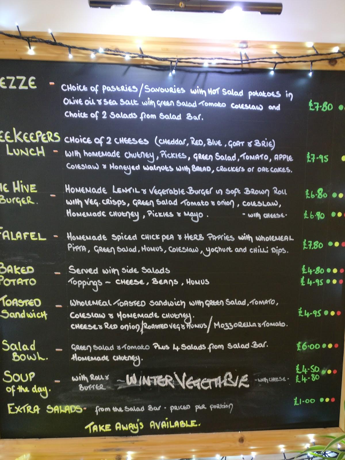 Menu at The HiVe Cafe, Weymouth
