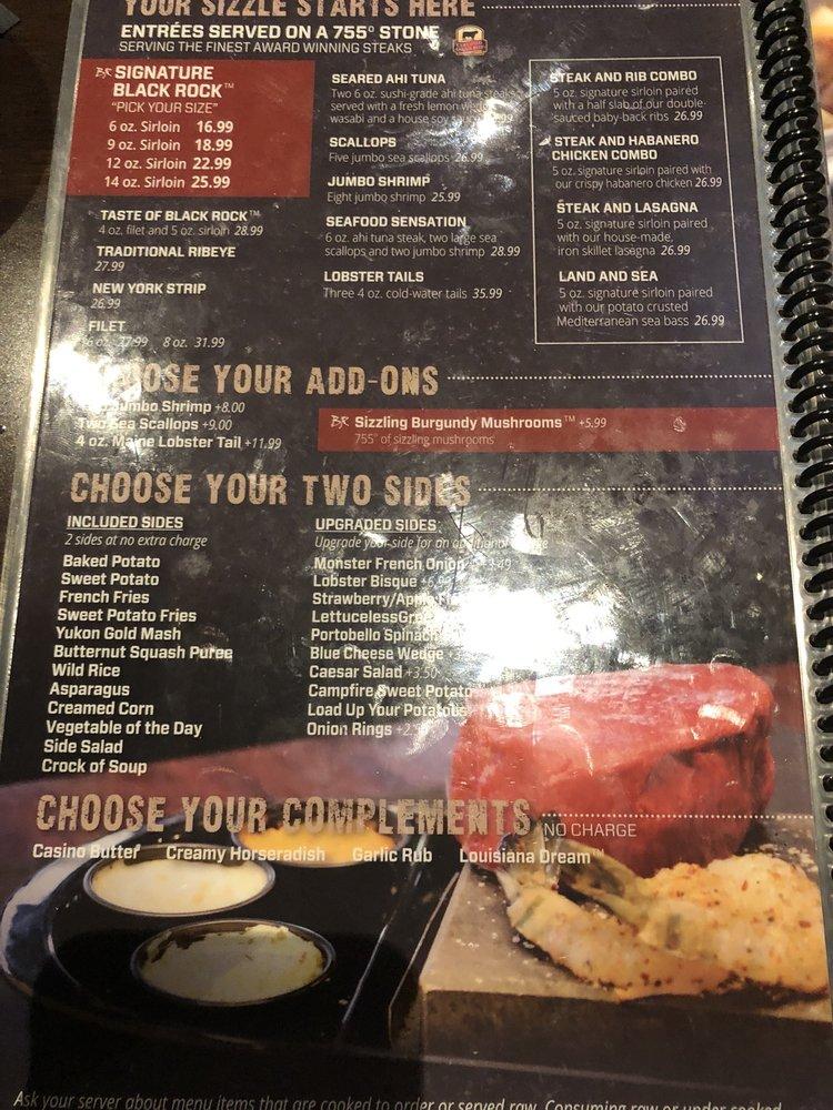 Menu at Black Rock Bar & Grill, Orlando