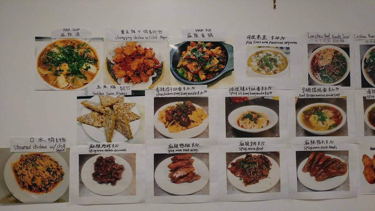 Menu at Chili Square restaurant, Quincy