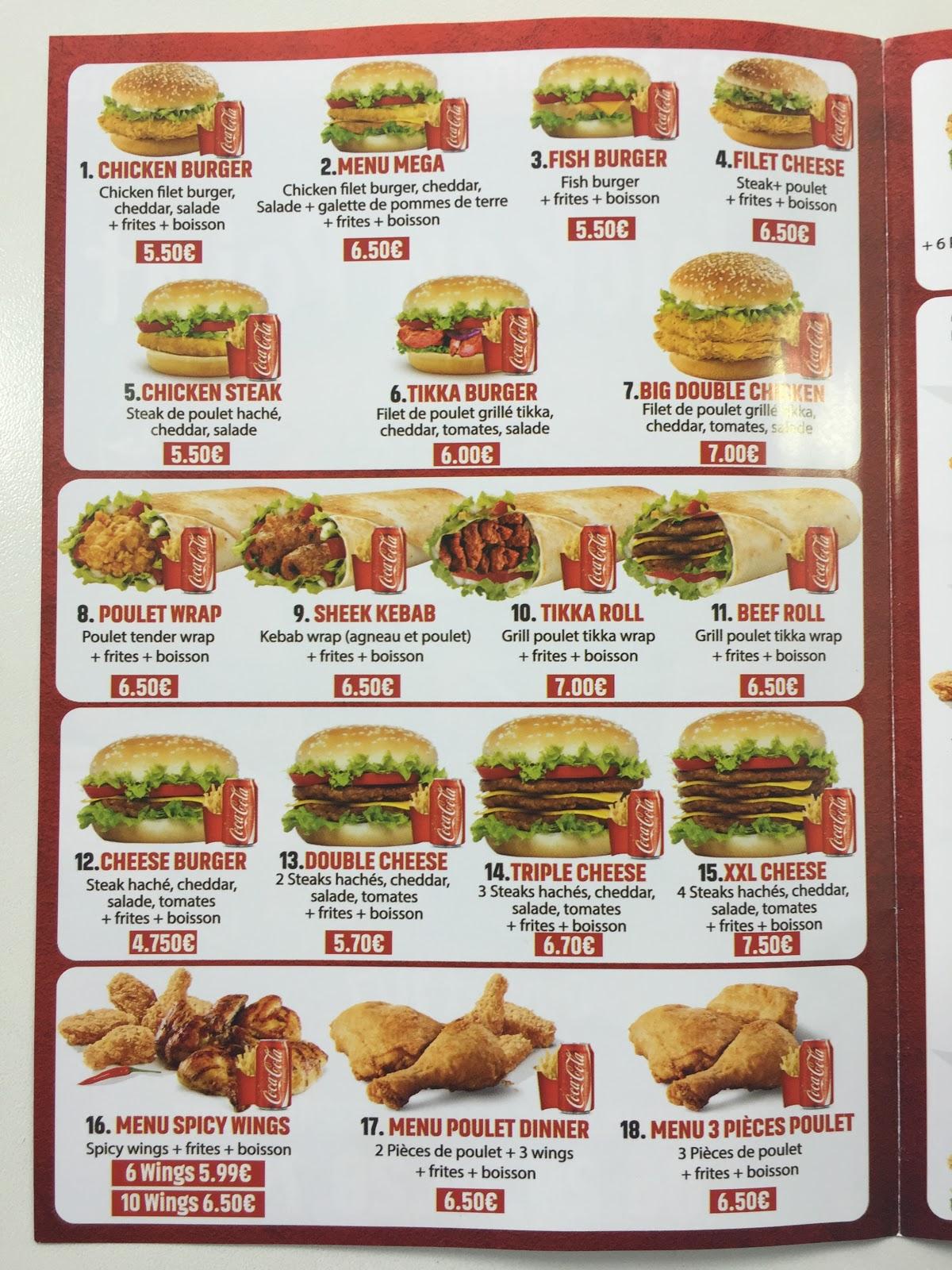 Menu at Chicken point restaurant, Stains
