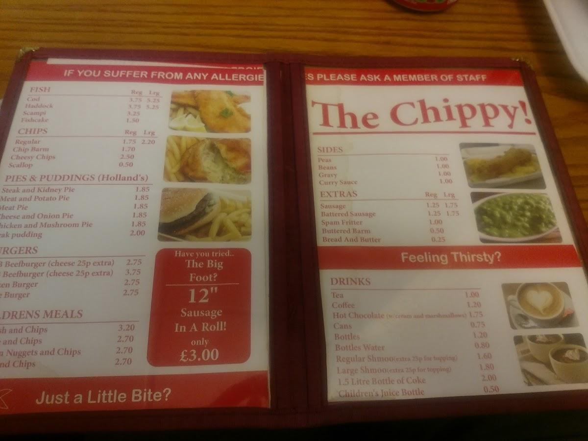 Menu at Chicky n chippy restaurant, Fleetwood