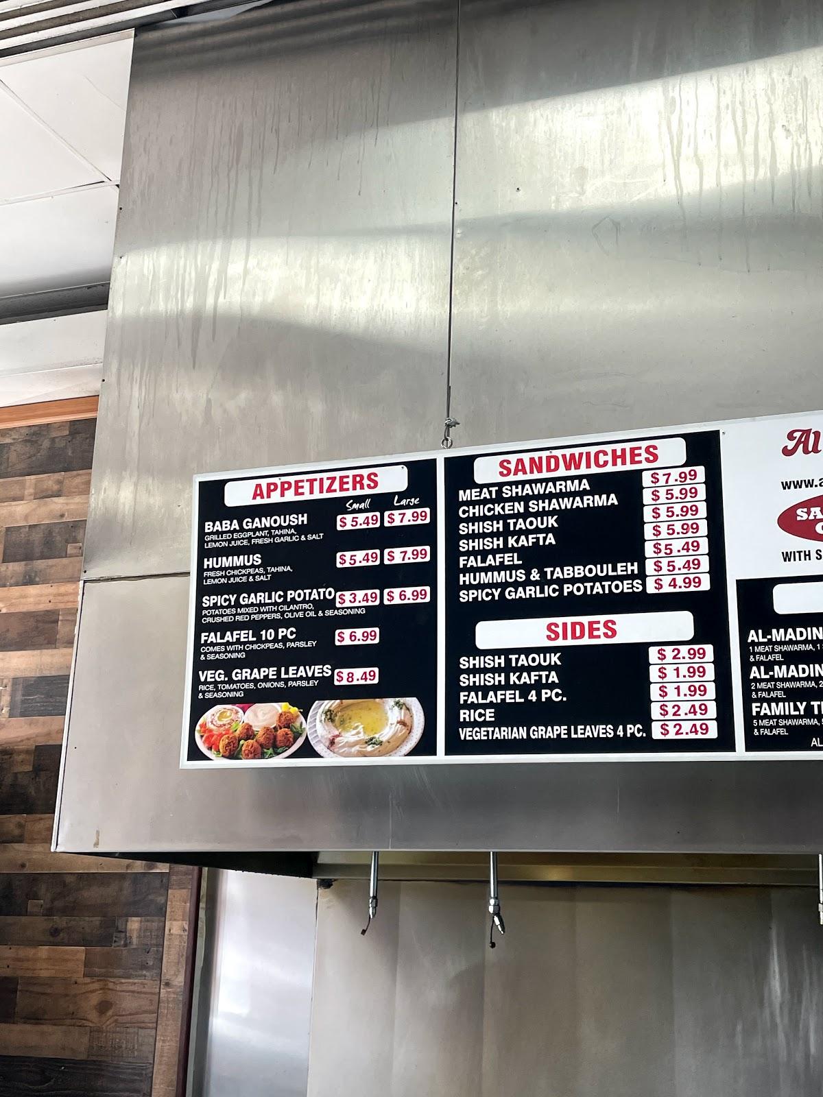 Menu at Al-Madina Market & Grill restaurant, Cincinnati