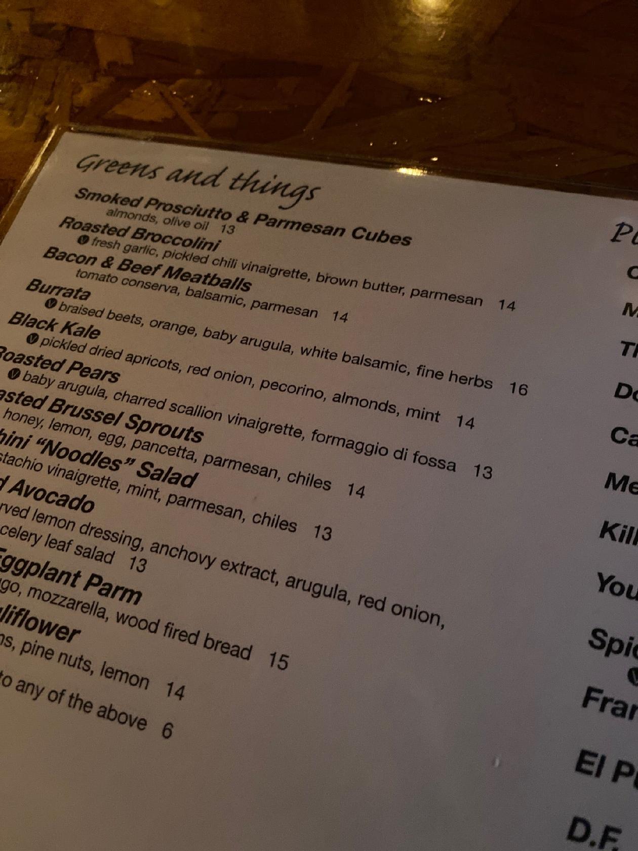Menu at B Side Pizza Bar, West New York, 370 W 51st St