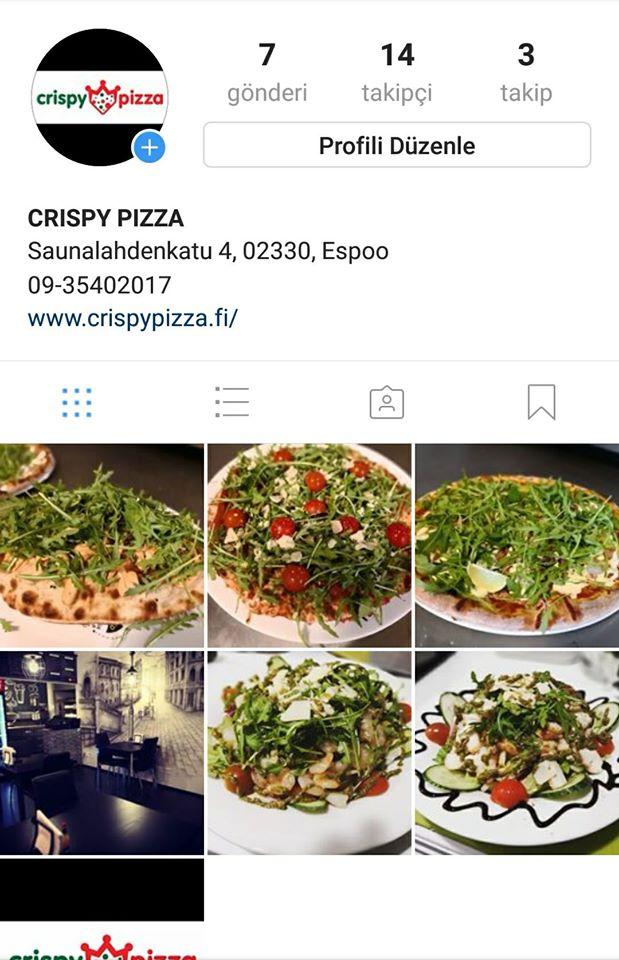 Menu at Crispy Pizza restaurant, Espoo
