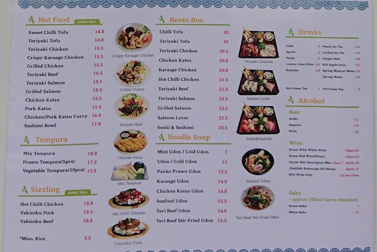 Menu at Haru Japanese Restaurant, Artarmon, 92 Hampden Rd