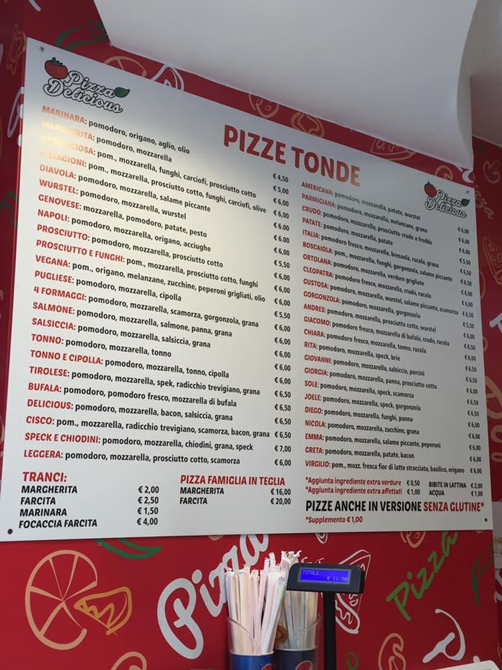 Menu at Pizzeria a Brescia, Pizza Delicious, Centro commerciale Freccia ...