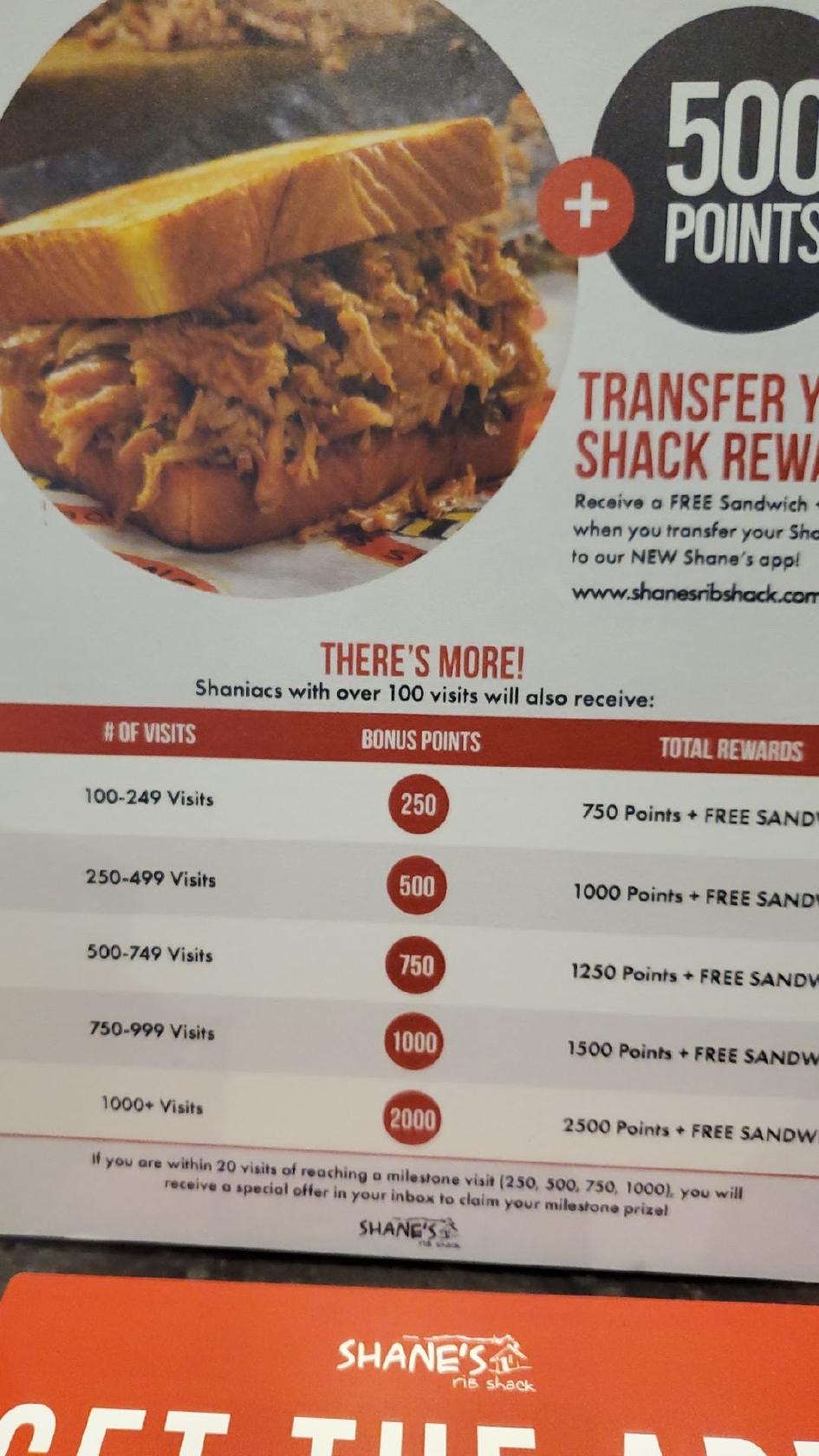 Menu at Shane's Rib Shack BBQ, McDonough, 579 Jonesboro Rd