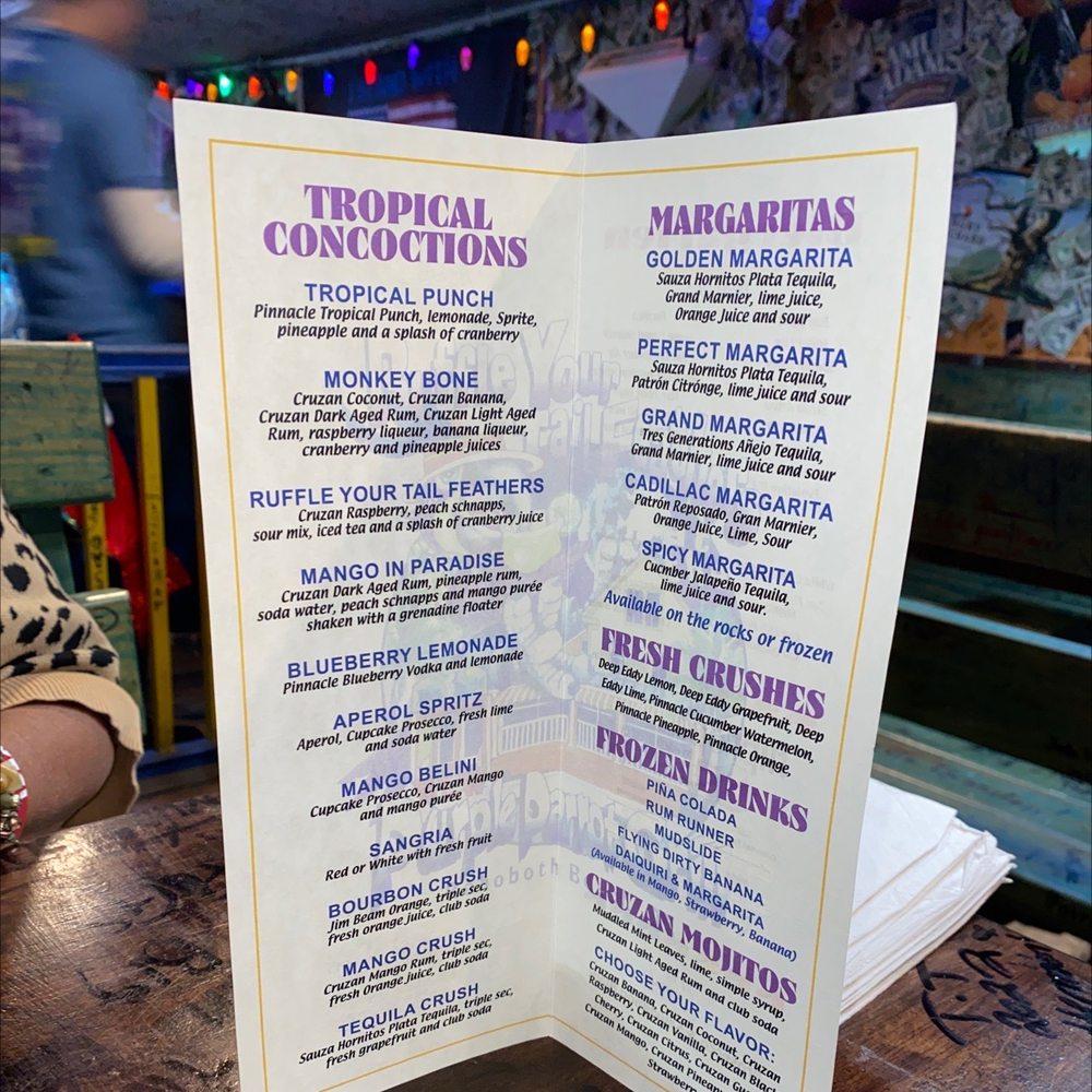 Menu at Purple Parrot Grill Beach Haus & Biergarten pub & bar, Rehoboth ...
