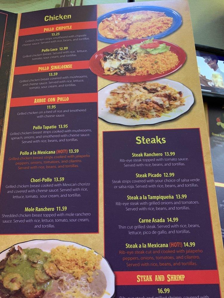 Menu at Habaneros Mexican Grill restaurant, Inverness