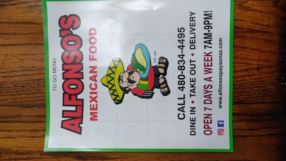 Alfonso's Mexican Food, 1925 E Brown Rd in Mesa - Restaurant reviews