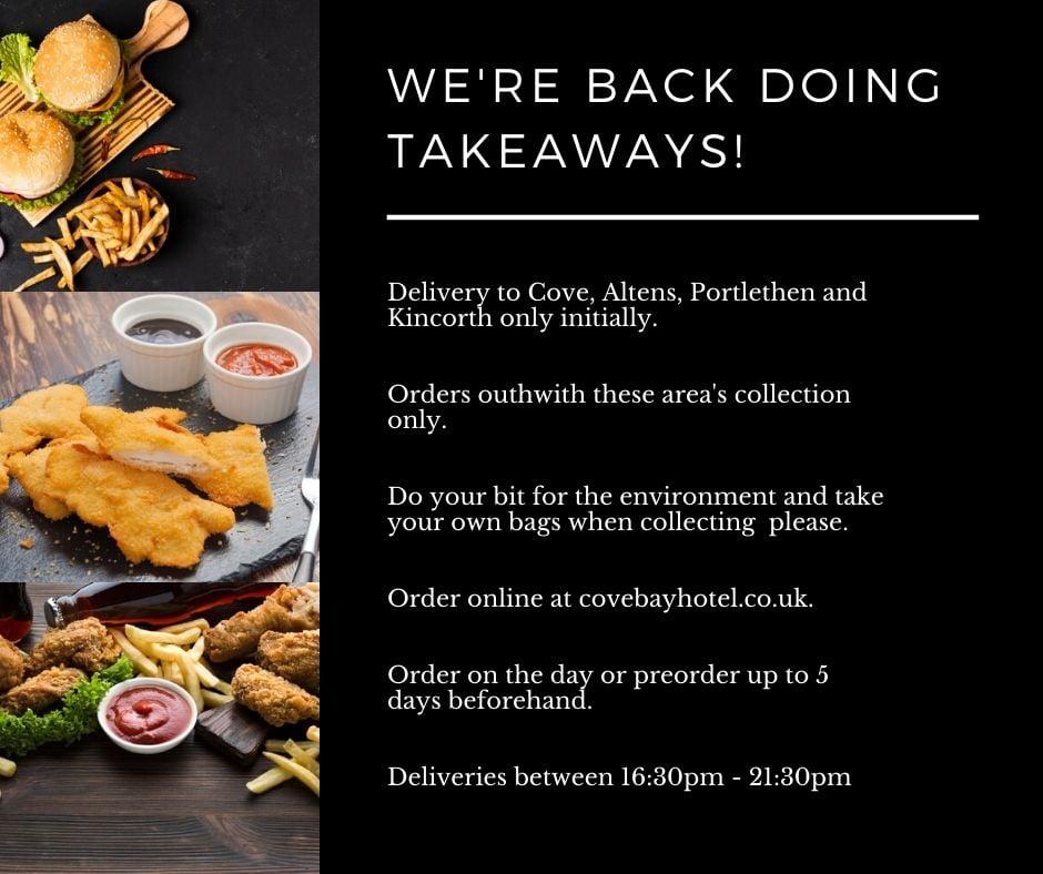 Menu at Cove Bay Restaurant, Aberdeen