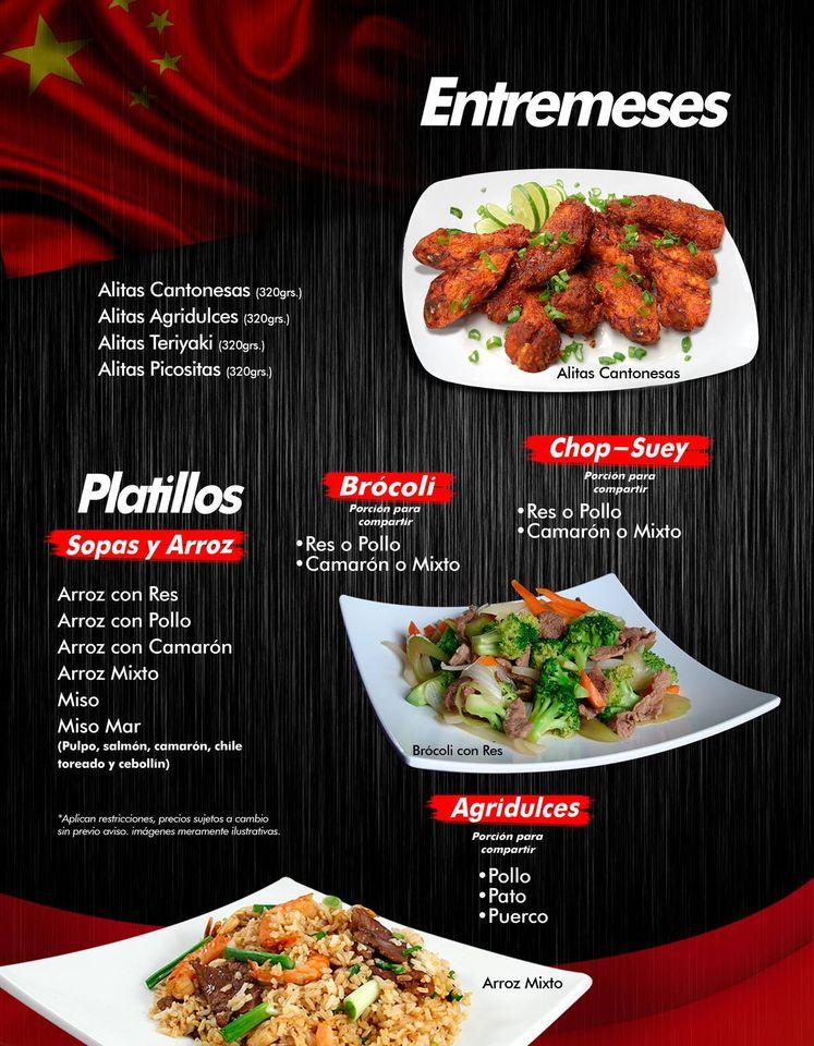 Menu at Yaki Yang Restaurante, Chihuahua, C. Ortiz de Campos 1101