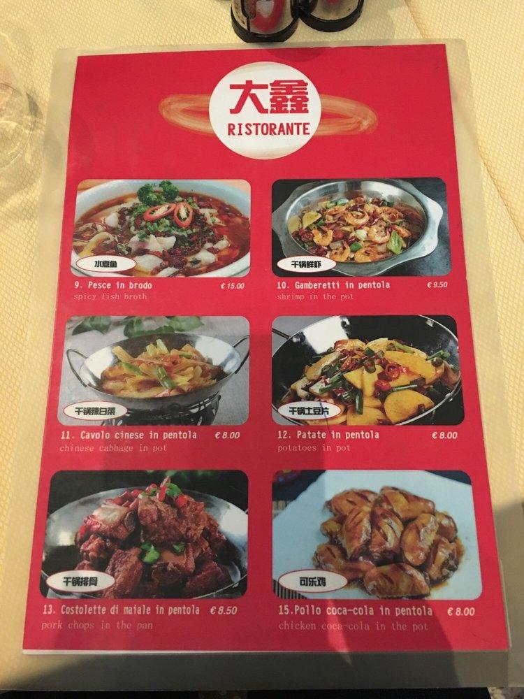 Menu at Da Xin pub & bar, Milan