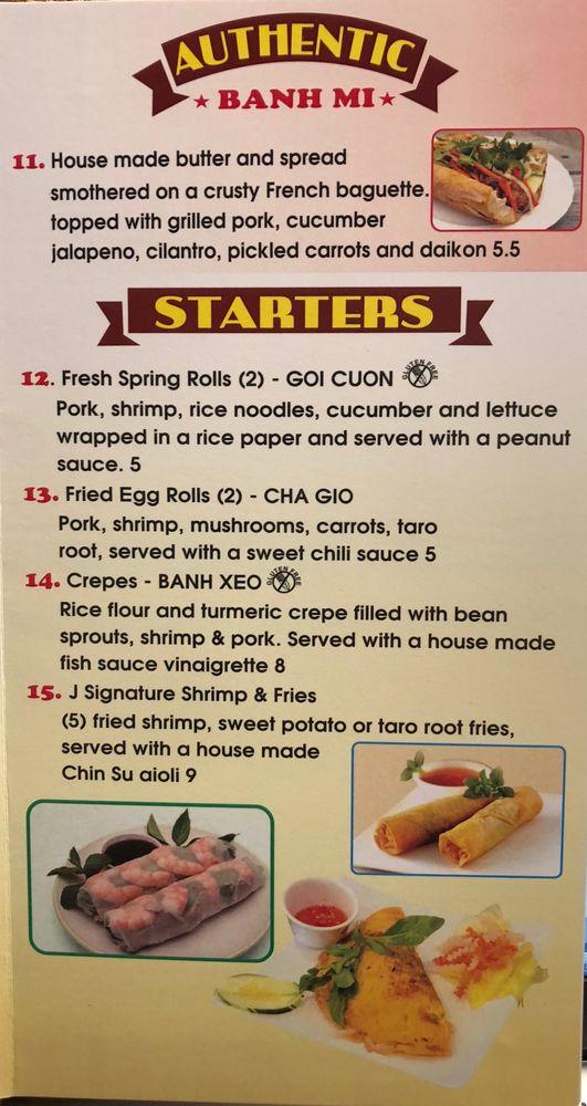 Menu at J Cafe Boba Tea & Sandwich, Jefferson City