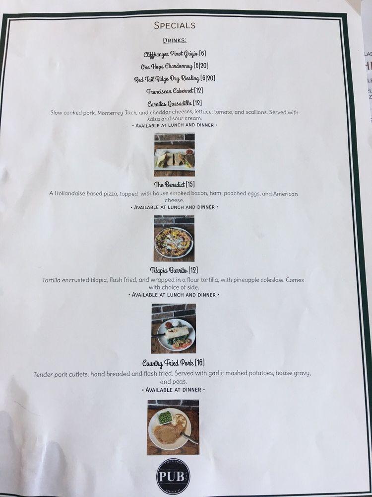Menu at Pub 235, Webster