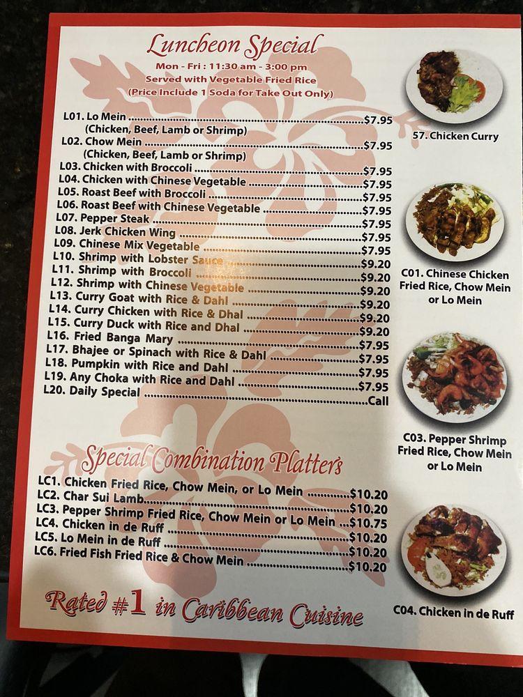 Menu at The Hibiscus restaurant, Sunrise