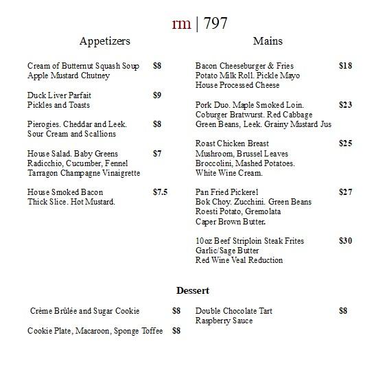 Menu at Room 797 pub & bar, Southampton