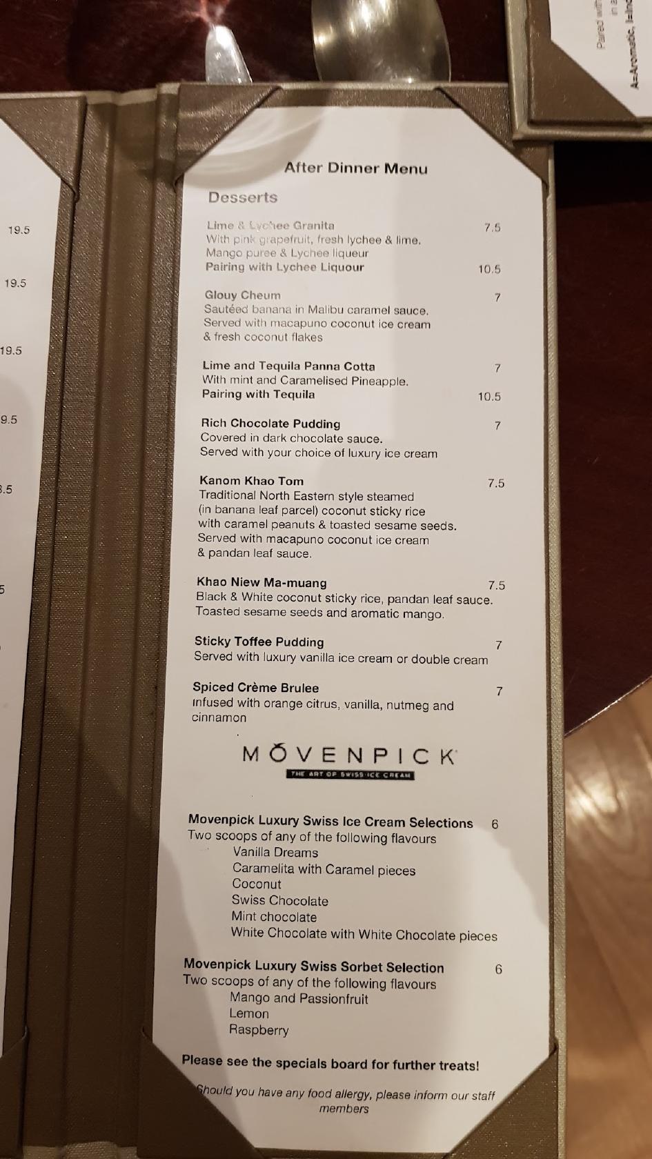 Menu at Thirteen Church Street Thai restaurant take away gin & wine bar ...