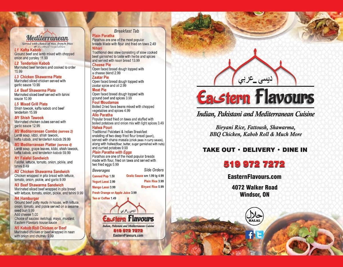 Menu at Eastern Flavours Restaurant and Banquet Hall, Windsor