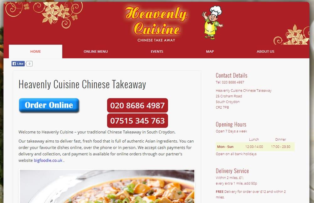 Menu at Heavenly Cuisine fast food, South Croydon, 25 Croham Rd