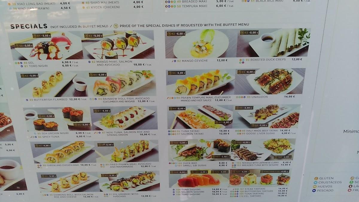 Menu at Sumo Fusión Restaurante, Madrid, C.Gran Vía