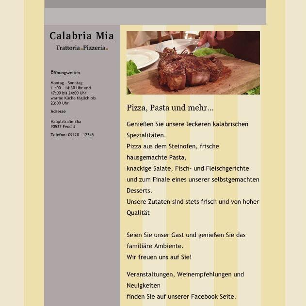 Speisekarte von Trattoria & Pizzeria Calabria mia, Feucht