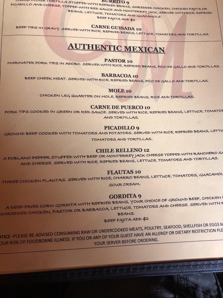 Menu at Casa Maria Restaurant & Bakery - San Marcos, San Marcos