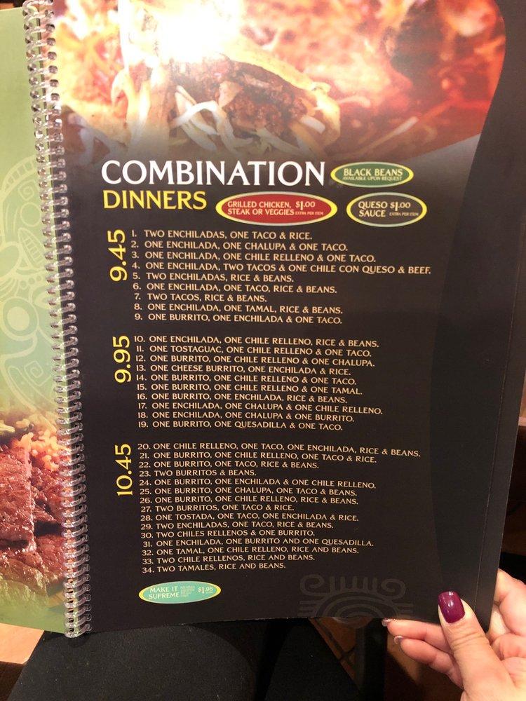 Menu at El Salto Mexican Restaurant, Nottingham