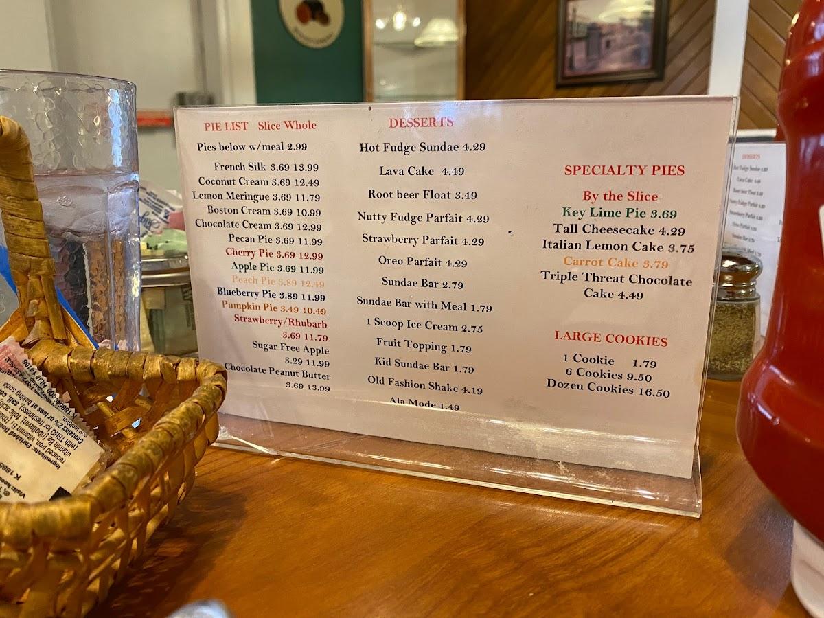 Menu at Prescott Junction restaurant, Prescott