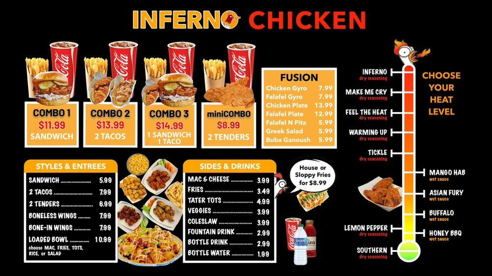 Menu at Sam's Grill House & Inferno Chicken BBQ, Citrus Heights