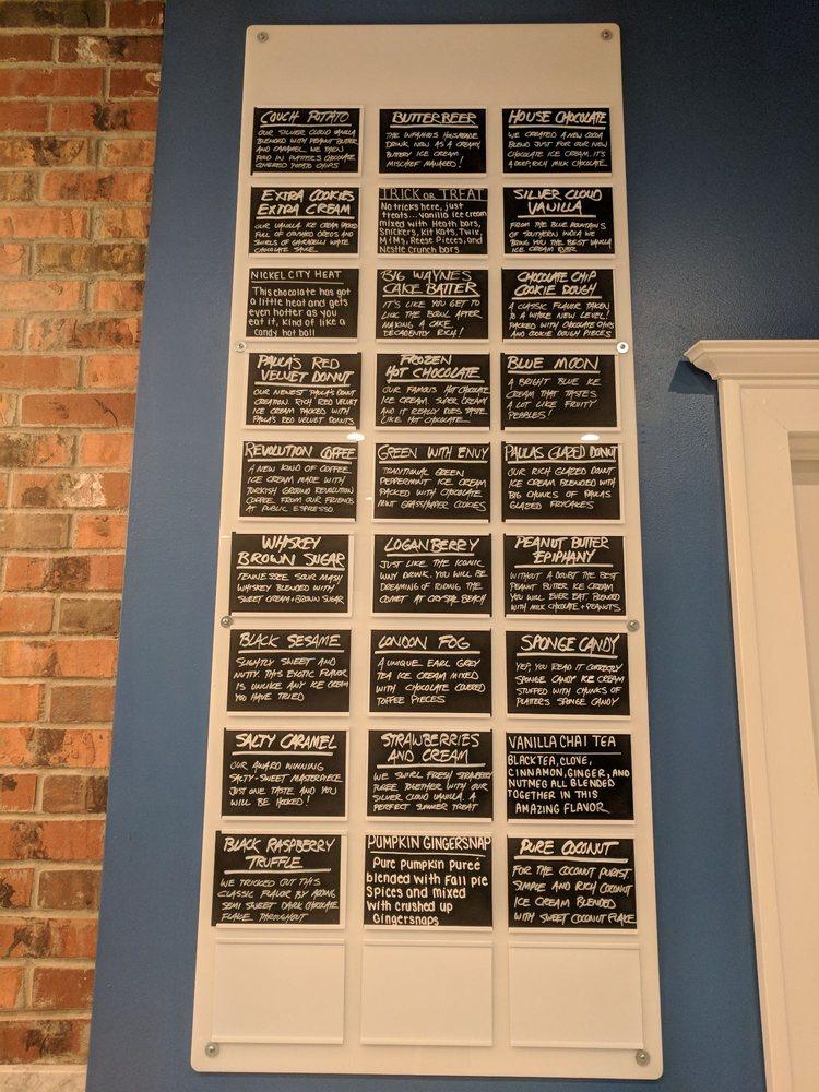 Menu at Lake Effect Ice Cream restaurant, Buffalo