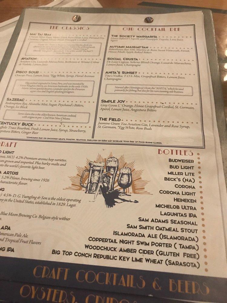 Menu at Marco Prime Steak & Seafood Restaurant, Marco Island