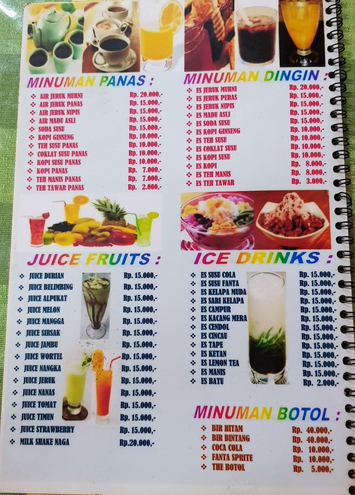 Menu at Restaurant Megaria, Baturaja Lama