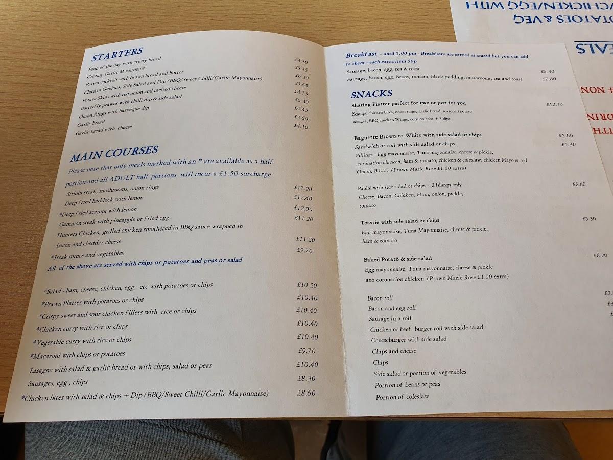 Menu at Tall Pines restaurant, Dornoch