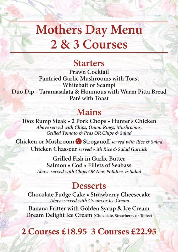 Menu at Alexandra Restaurant, Great Yarmouth