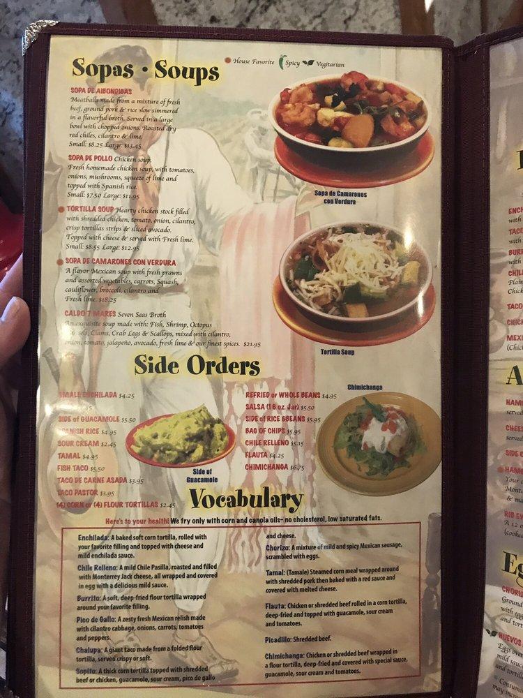 Menu at Ixtapa Mexican Restaurant, Hermiston