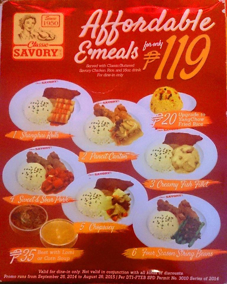 Menu at Classic Savory restaurant, Antipolo, 91 Marikina-Infanta Hwy