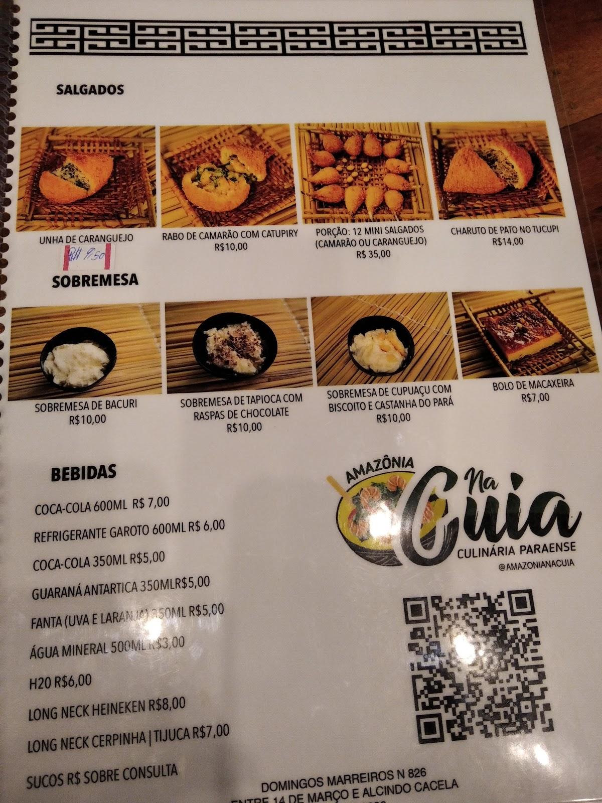 Menu em Restaurante Amazônia na Cuia - Comidas Típicas Paraenses, Belém ...