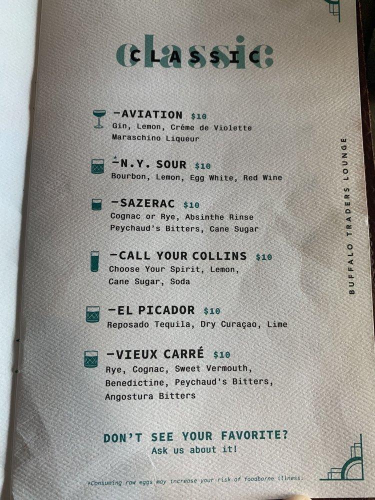 Menu at Buffalo Traders Lounge pub & bar, Grand Rapids
