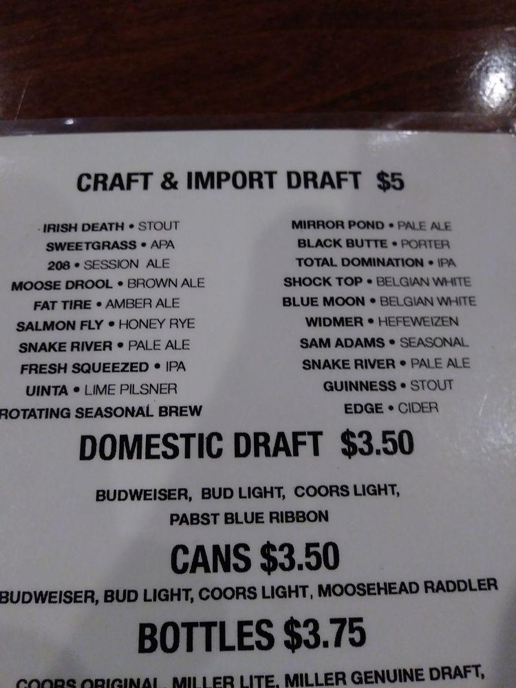 Menu at Ponds Lodge pub & bar, Island Park