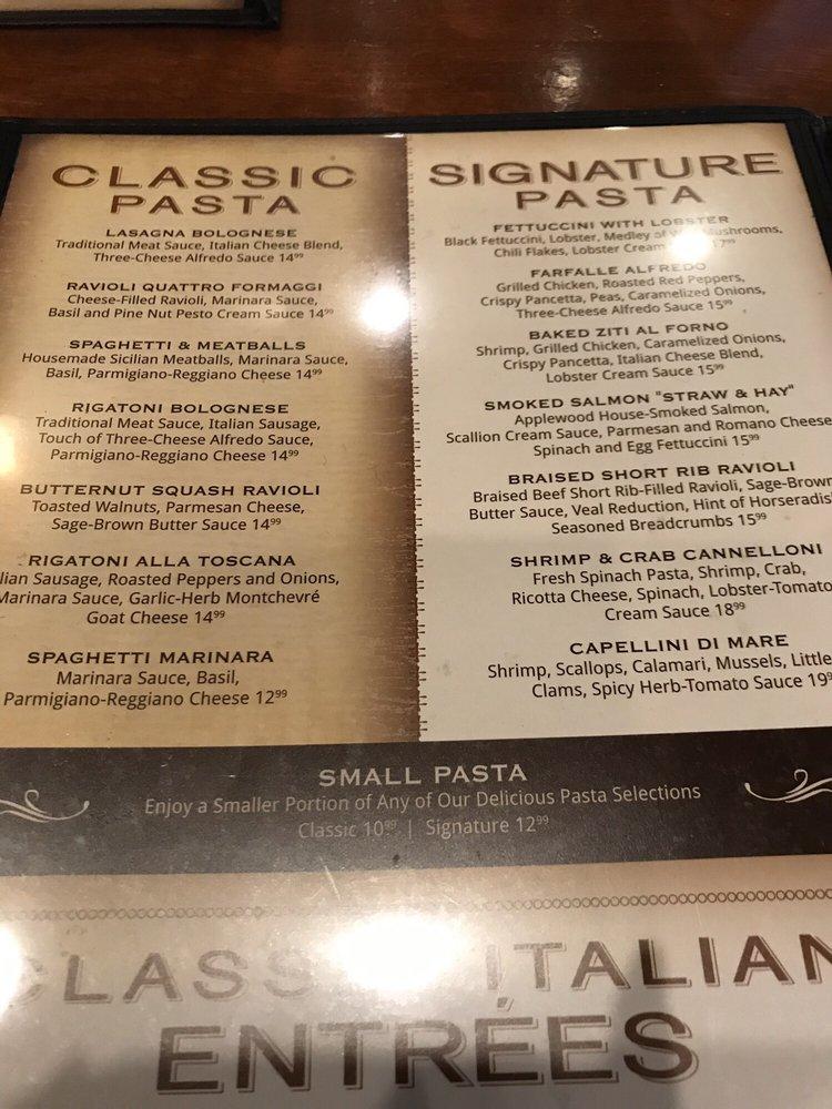 Menu at Biaggi's Ristorante Italiano restaurant, Perrysburg