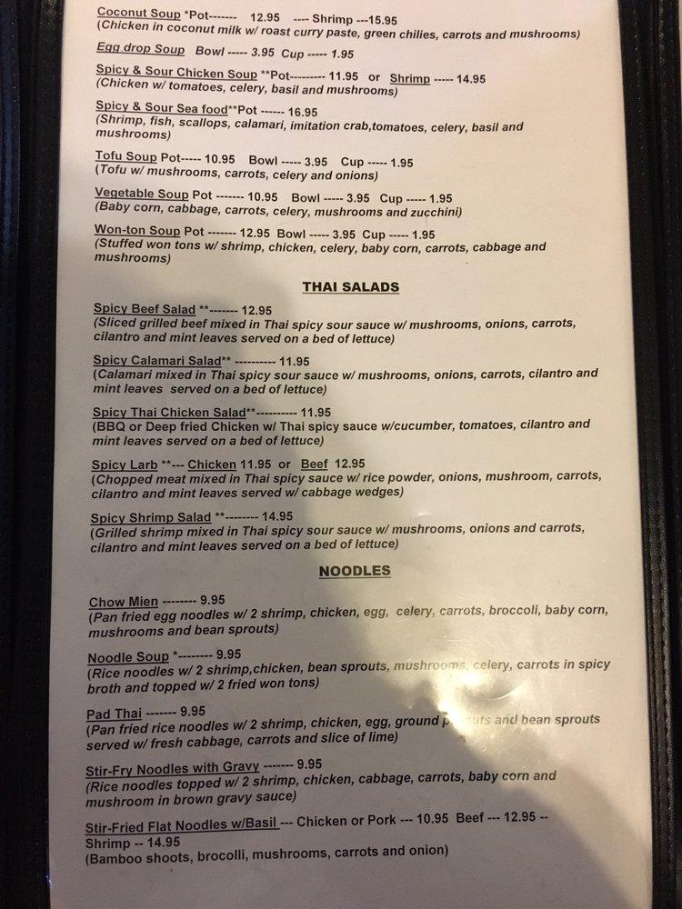 Menu at Sea West restaurant, Crescent City