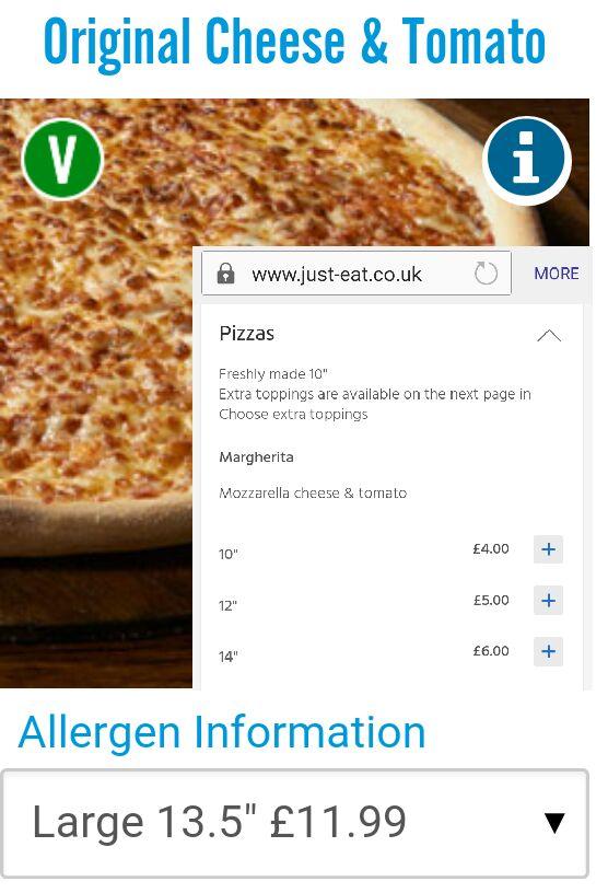 Menu at The Pizza Place pizzeria, Dromore