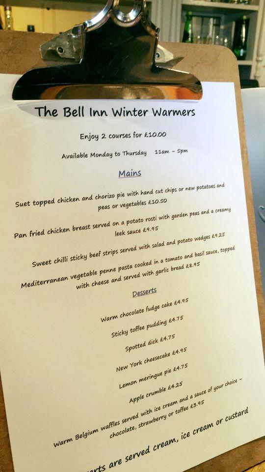 Menu at Bell Inn St Olaves pub & bar, Belton, Beccles Rd