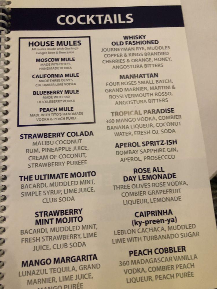 Menu at Blue Point Oysters and Sushi Bar, Valparaiso