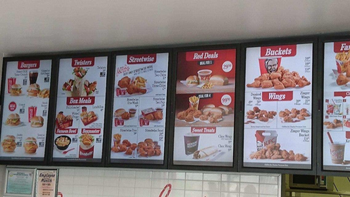 Speisekarte von KFC Grabouw restaurant, Grabouw, Oudebrug Rd
