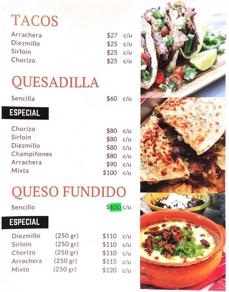Menu at Pollos Y Carnes Asadas El Güero restaurant, Manzanillo